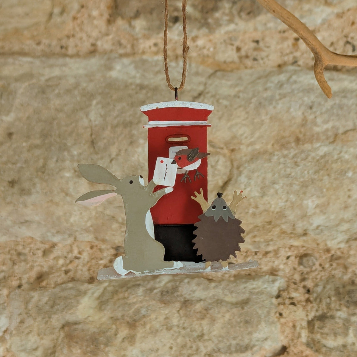 Tin Rabbit Posting Christmas Cards – Stagsden Christmas Trees